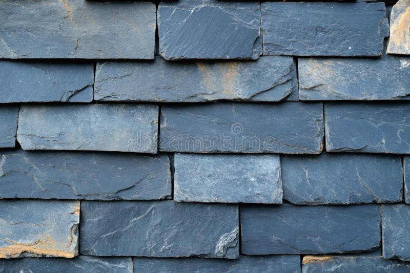 Slate Tiles Create a Textured Wall Covering with Rustic Charm Stock ...