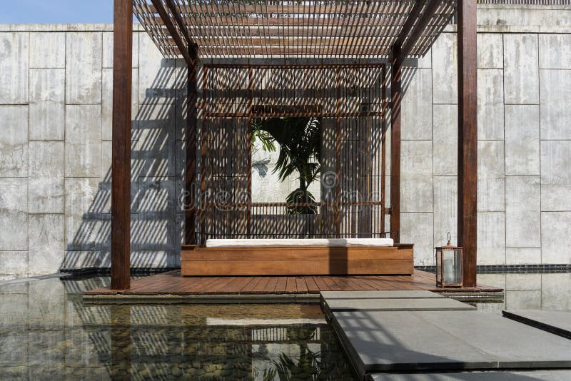 Slats Roof, Architecture Construction with Sunlight Streaming through ...
