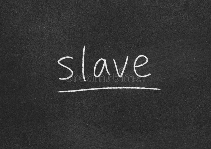 Woordslaveneigenaar Gemaakt Van Bruine Houten Letters Stock Afbeelding ...
