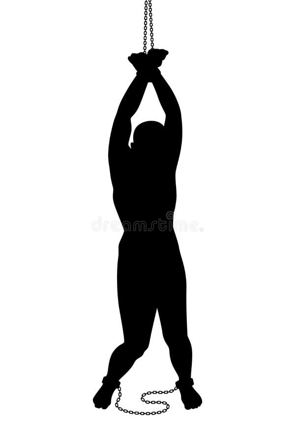 Slave Met Shackle-silhouet-vector Vector Illustratie - Illustration of ...