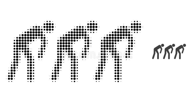 Slave People Halftone Dotted Icon Stock Vector - Illustration of items ...