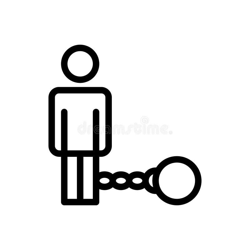 Slave stock vector. Illustration of metal, symbol, victim - 210842676