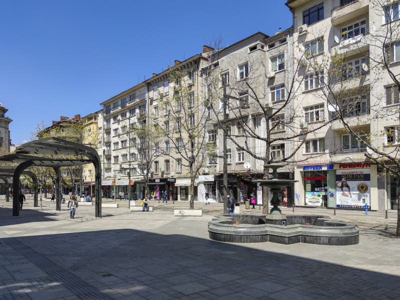Slaveykov Square at the Center of City of Sofia Editorial Stock Photo ...