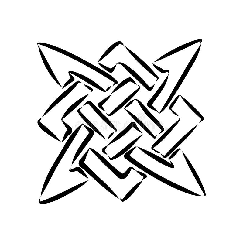 Slavic Amulet Vector Sketches, the Sign of Svarog Stock Vector ...