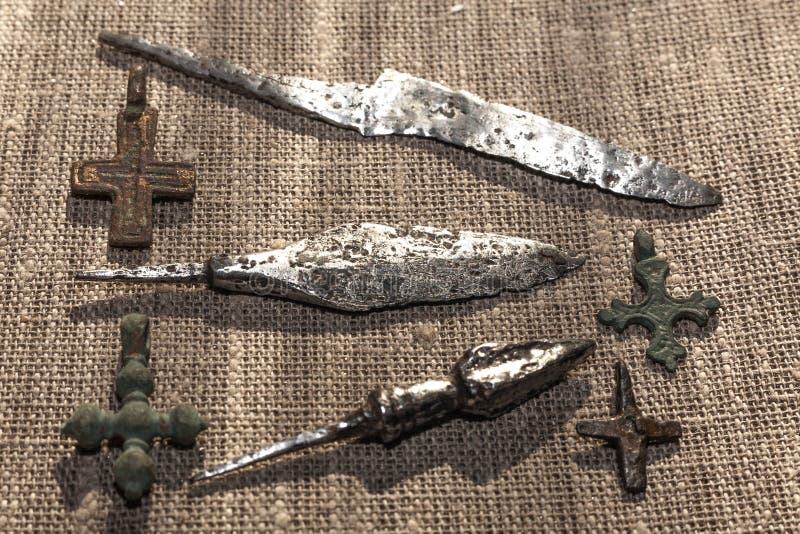 Slavic Christian crosses stock image. Image of finds - 63796815