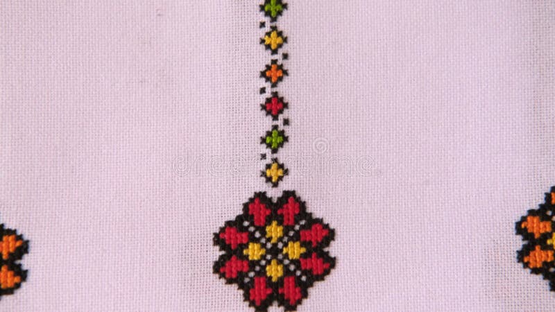 Slavic Cross Stitch by Colored Threads. Design of Ethnic Pattern with ...