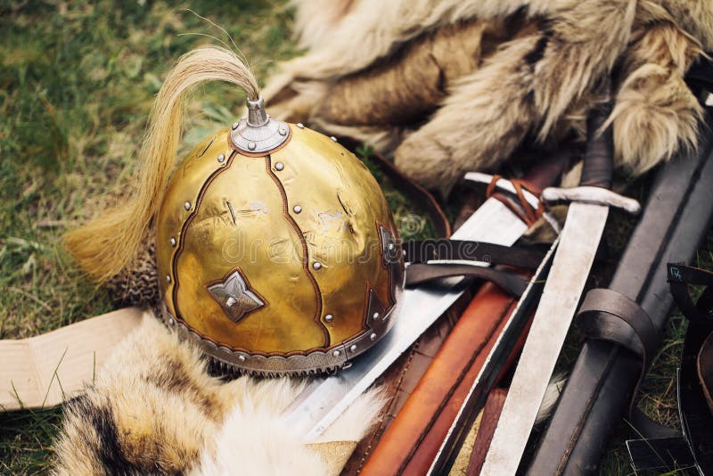 Slavic Warrior Armor, with a Stylized 09th Century Stock Photo - Image ...