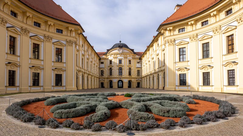 Slavkov Castle, Austerlitz stock photo. Image of flower - 172767646