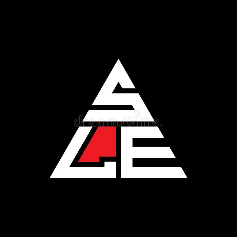 SLE Triangle Letter Logo Design with Triangle Shape. SLE Triangle Logo ...