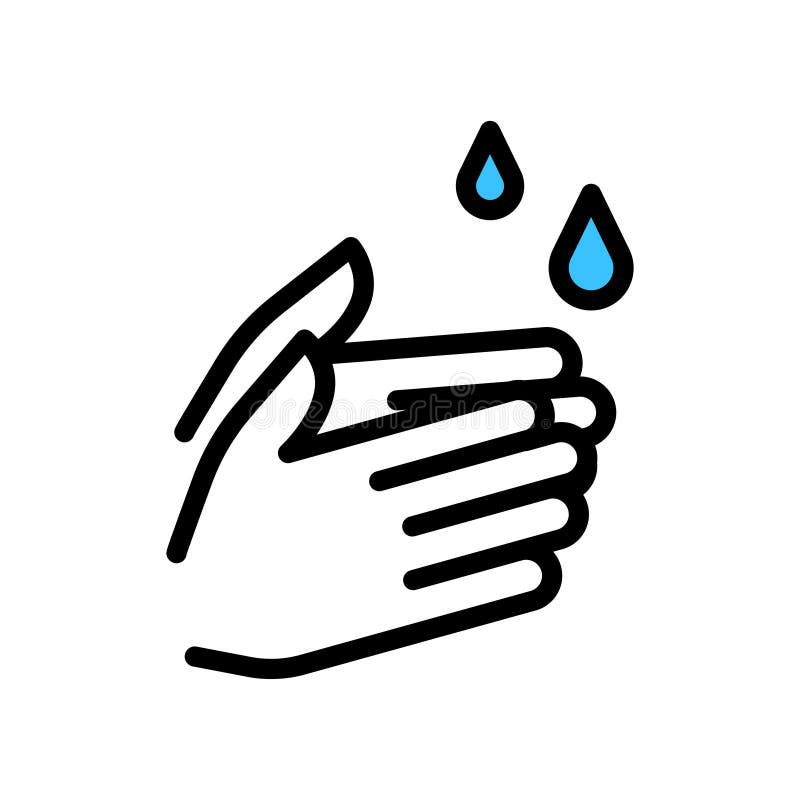 Hand Washing Symbol Icon Vector Stock Vector - Illustration of ...