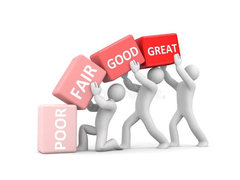 Slecht, Eerlijk, Goed, Groot Om Verbetering Te Symboliseren Stock ...