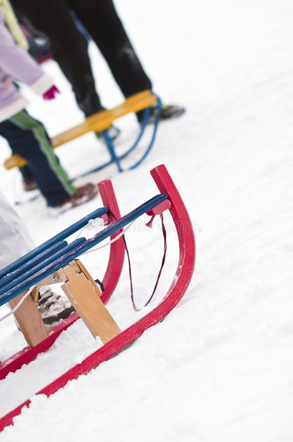 Sled in the snow stock image. Image of toboggan, sports - 17689131