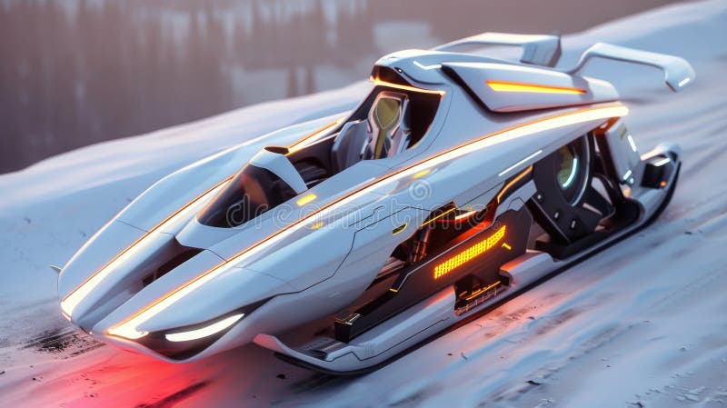 Sled of a Beautiful Transportation with Futuristic Design Stock ...
