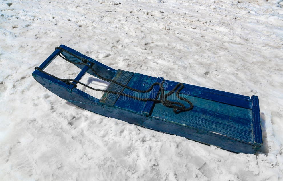 Sled Driver Carry on Snow . Stock Photo - Image of closeup, sledge ...