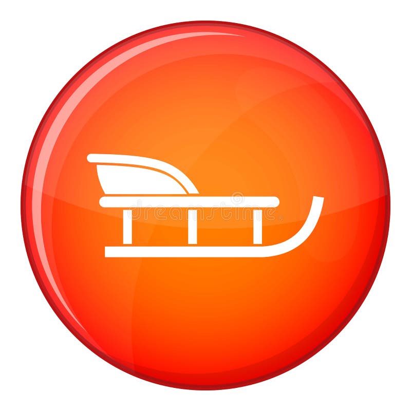 Sled icon, flat style stock vector. Illustration of drive - 82772859