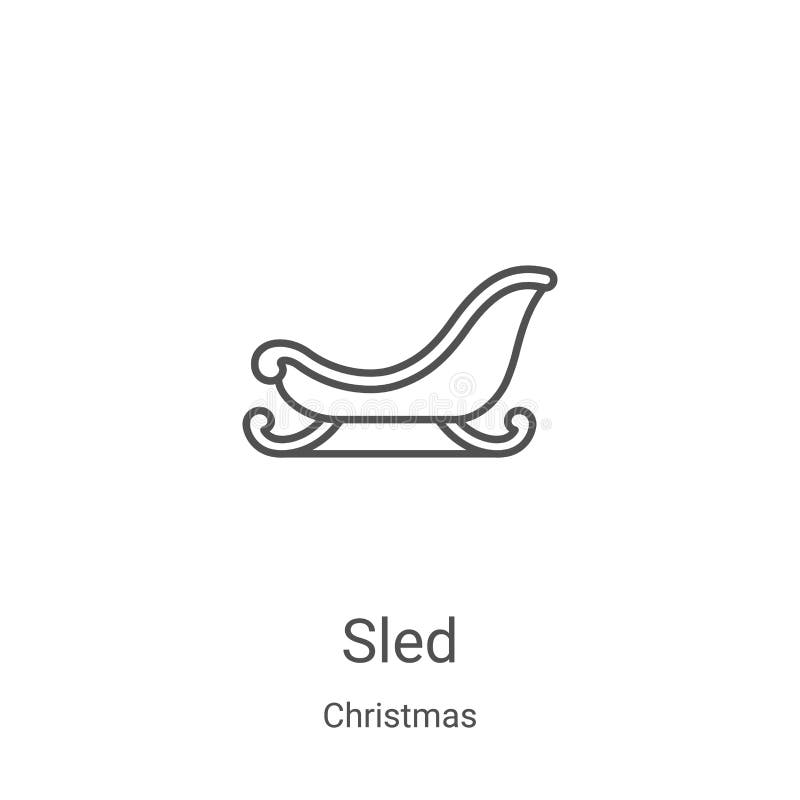 Sled Linear Icon. Modern Outline Sled Logo Concept on White Back Stock ...