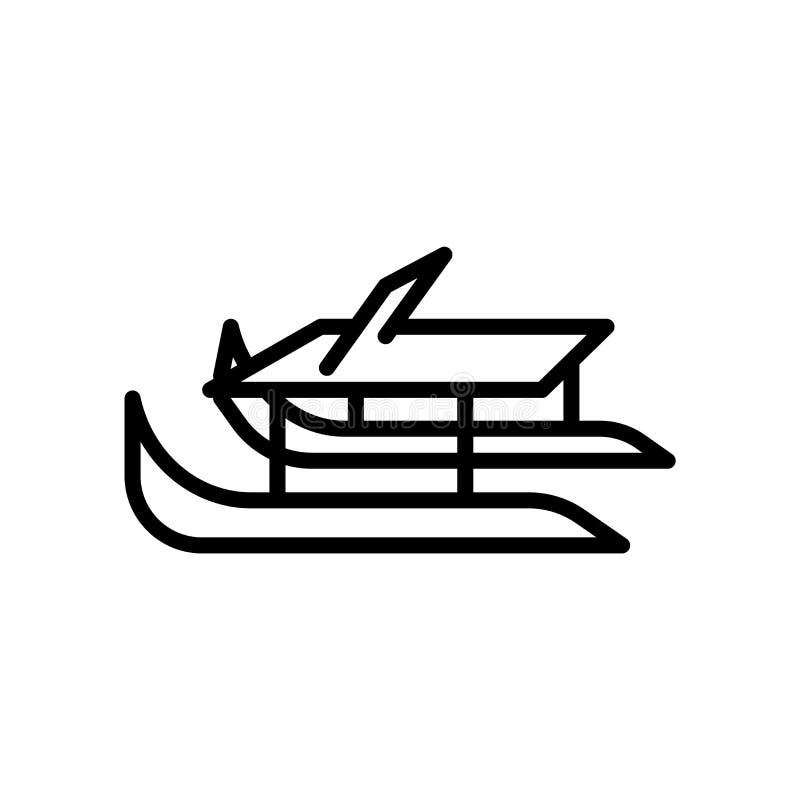 Sled Icon Vector Isolated on White Background, Sled Sign , Linear ... Sled Icon Vector Isolated on White Background, Sled Sign , Linear ...