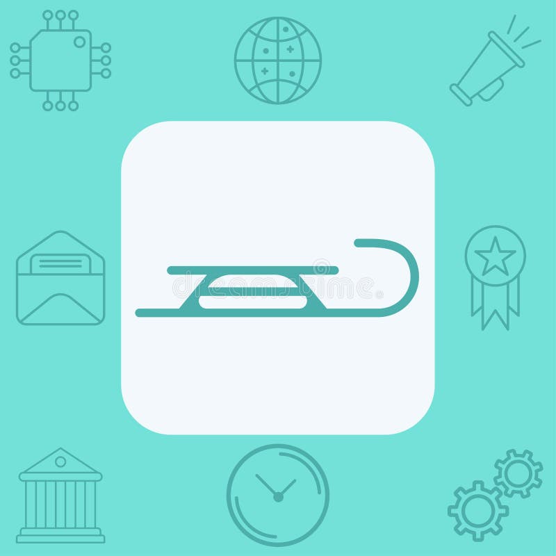Sled Vector Icon Sign Symbol Stock Illustration - Illustration of ...