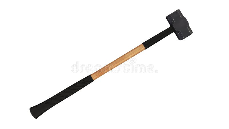Sledge Hammer, Construction Tool on White Stock Illustration ...