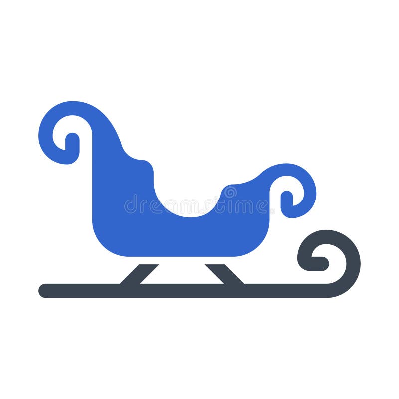 Sledge Icon stock vector. Illustration of sled, transportation - 262571492