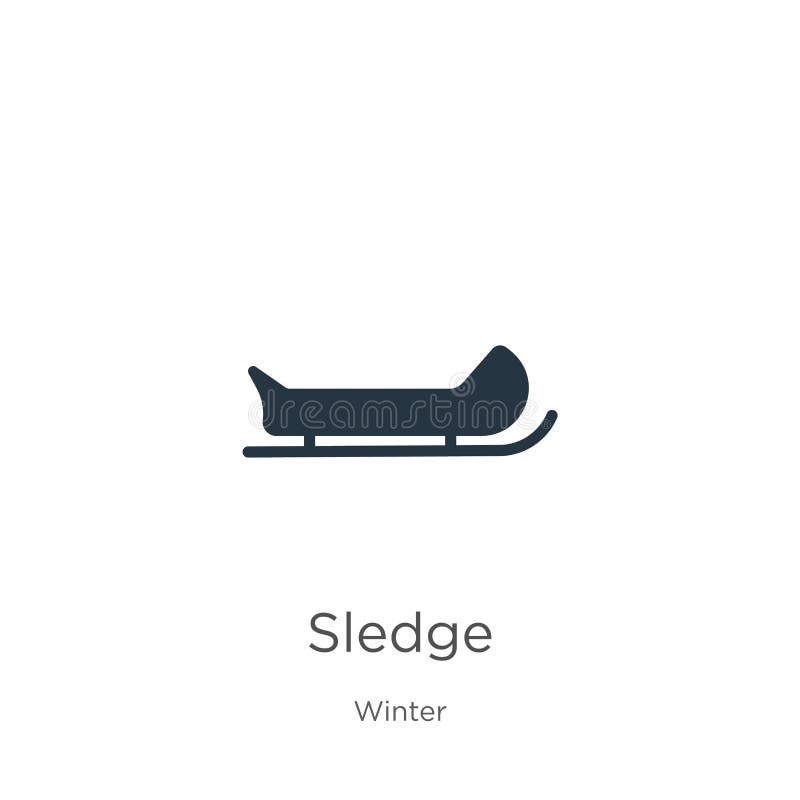 Sledge Icon Vector. Trendy Flat Sledge Icon from Winter Collection ...