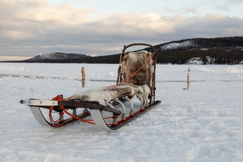 A sledge on a lake stock image. Image of polar, event - 53067185