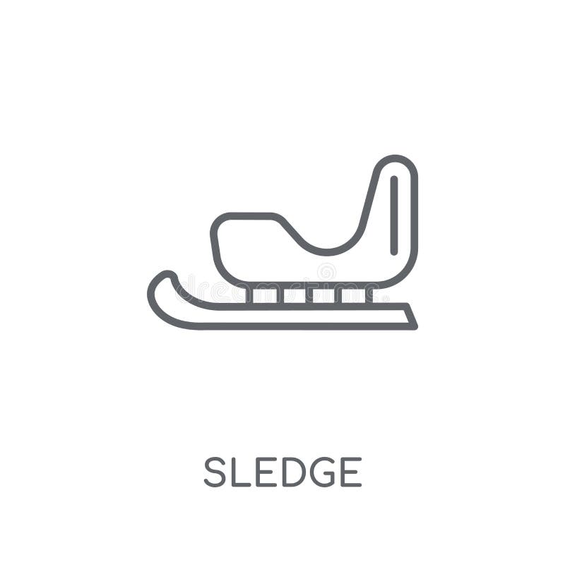 Sledge Linear Icon. Modern Outline Sledge Logo Concept on White Stock ...