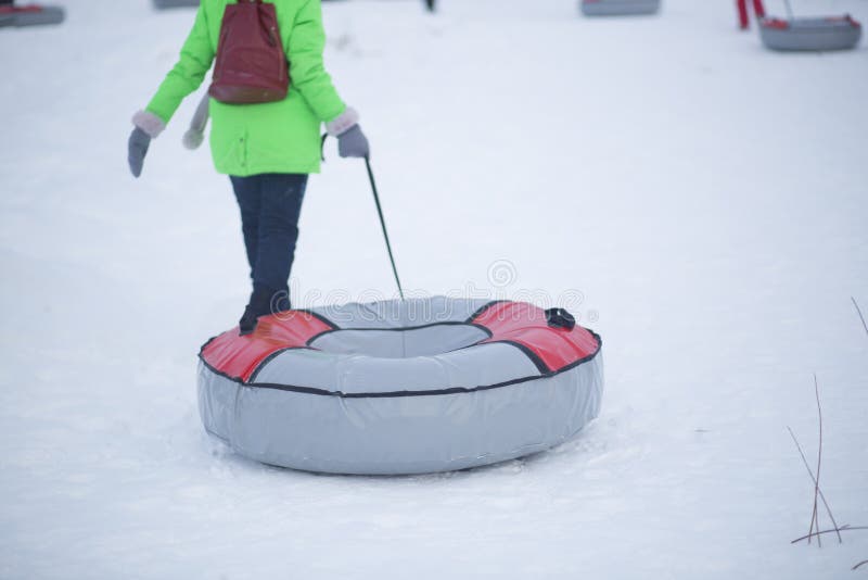 The Sledge is Round for Riding in the Snow. Cheesecakes Stock Photo ...