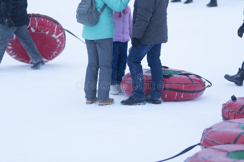 The Sledge is Round for Riding in the Snow. Cheesecakes Stock Image ...