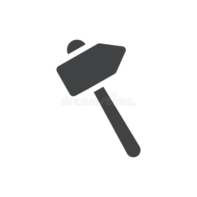Sledgehammer Tool Icon Simple Vector Symbol Stock Vector - Illustration ...