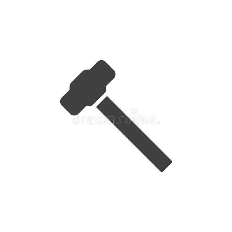 Sledgehammer Tool Vector Icon Stock Illustration - Illustration of ...