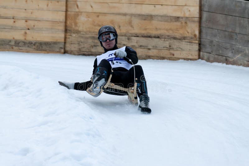 Sledging editorial stock image. Image of downhill, sledging - 62754604