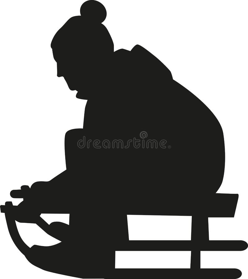Sledging silhouette vector stock vector. Illustration of sports - 107192152