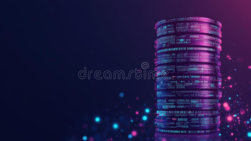 A Sleek Abstract Design Showcasing a Futuristic Binary Data Stream ...