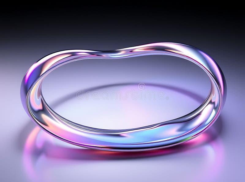Stylish Abstract Glass Mobius Strip Shape with Modern Light Reflections Ai Generated Stock ...