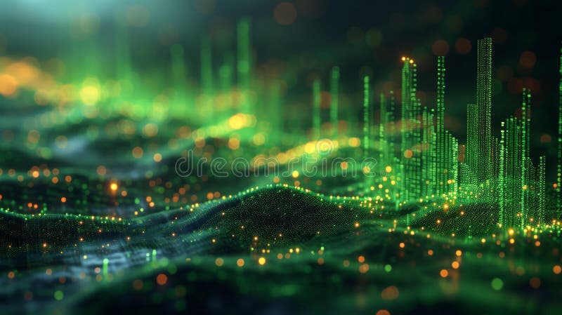 A Sleek Abstract Graph is Shown with a Series of Sharp Angular Spikes ...