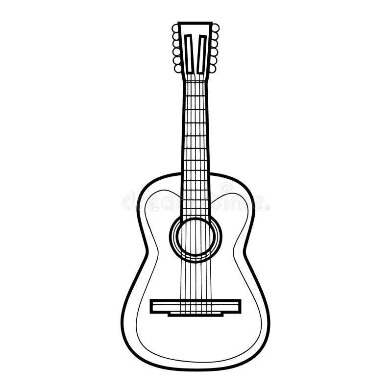 Acoustic Guitar Outline Stock Illustrations – 9,392 Acoustic Guitar ...