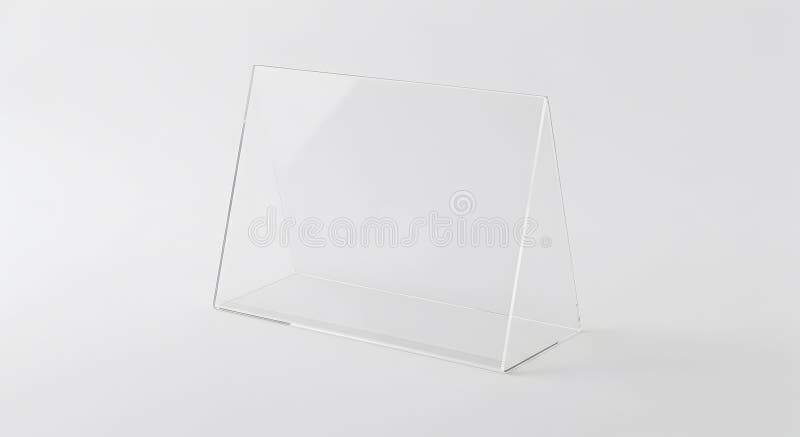 Sleek Acrylic Frame Holder Against White Background in Simple ...