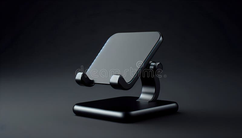 Sleek Adjustable Phone Stand with Smooth Matte Finish, Isolated on Dark ...