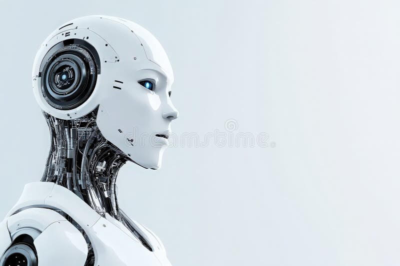 Advanced Artificial Intelligence Interface Depicted on a Minimalistic ...