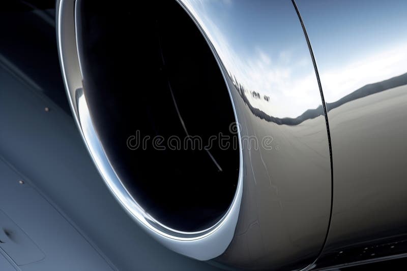 Sleek Aircraft Engine View stock illustration. Illustration of ...