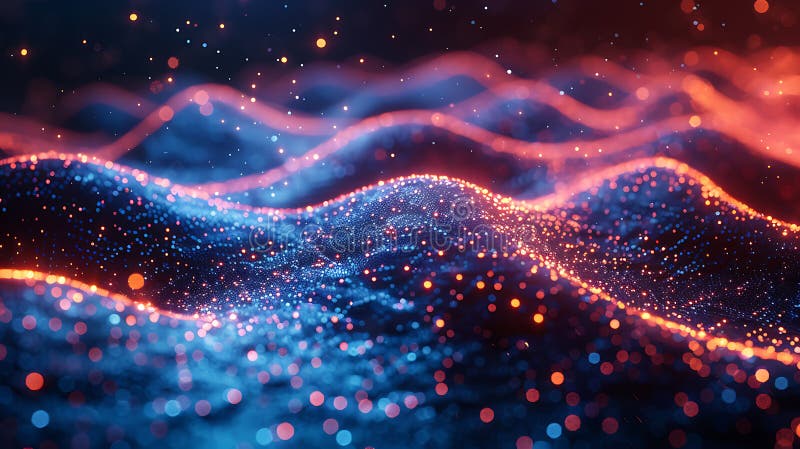 Sleek Algorithm Visualization On Empty Canvas Stock Illustration Illustration Of Computeraided