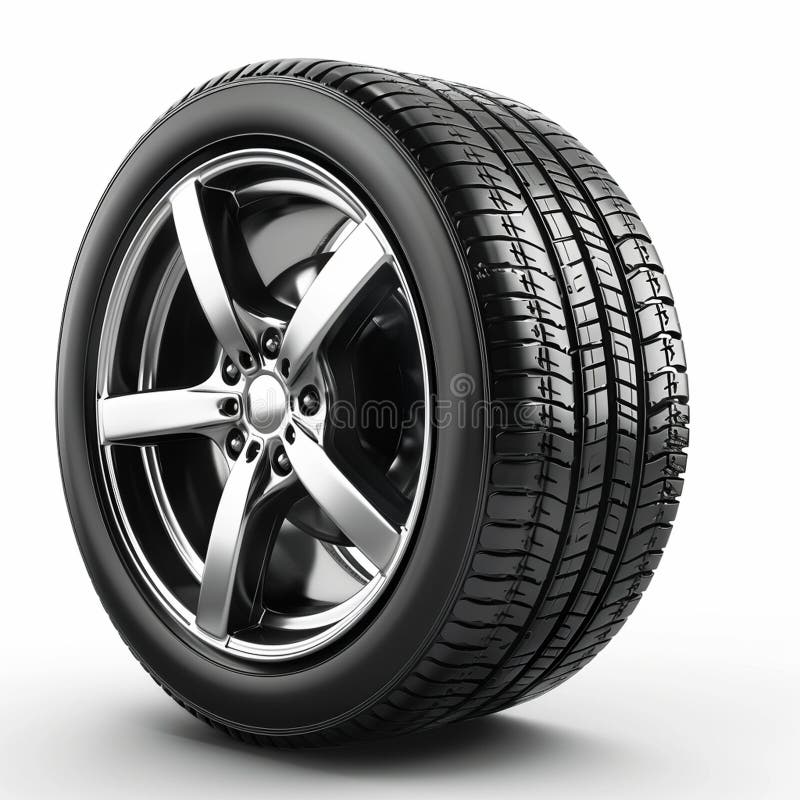 Sleek Alloy Wheel with a High-performance Tire, Showcasing Its Modern ...
