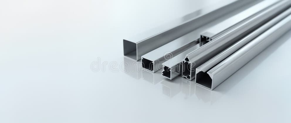 Sleek Aluminum Extrusion Profiles Showcasing Modern Industrial Design ...