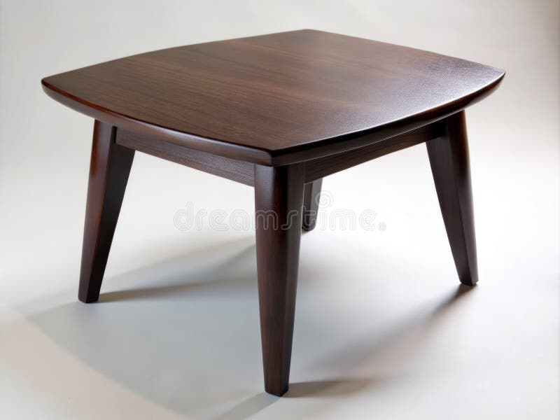 Sleek Angled Side Table with Dark Stain Finish Modern Design for ...
