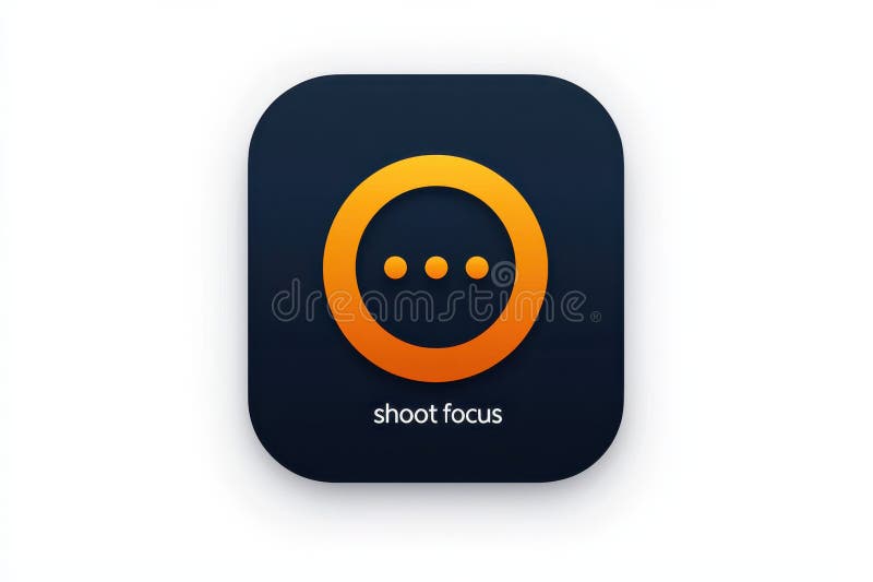App Icon Design with Rounded Corners Featuring an Orange Circular ...