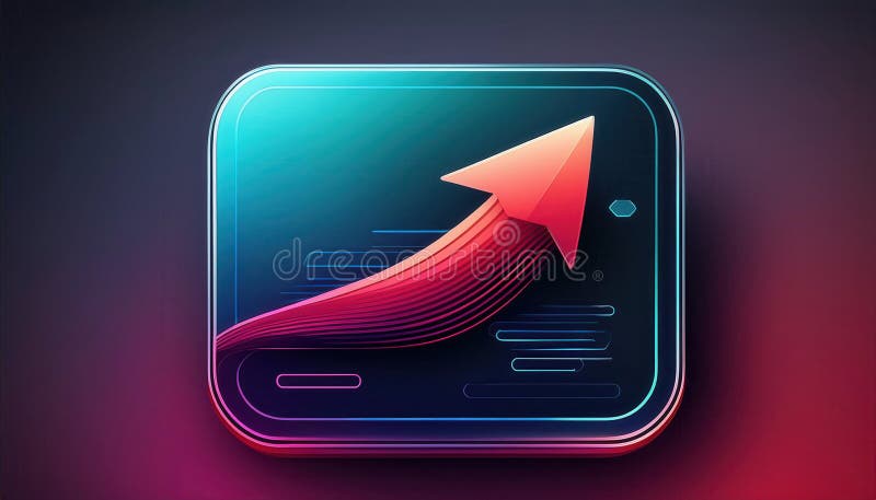 Modern App Icon Design Featuring an Upward Arrow Symbolizing Learning ...