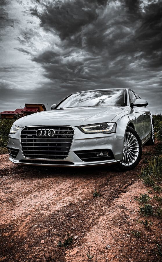 Audi car in a scenic field editorial image. Image of transportation ...