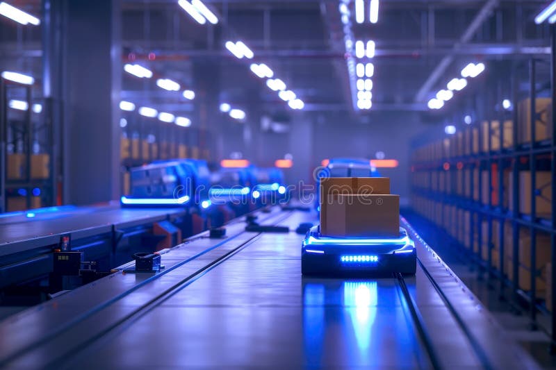 Sleek Autonomous Robotic Vehicle with Cardboard Box Navigating through ...