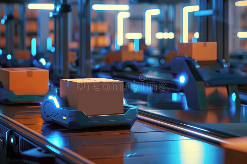 Sleek Autonomous Robotic Vehicle with Cardboard Box Navigating through ...